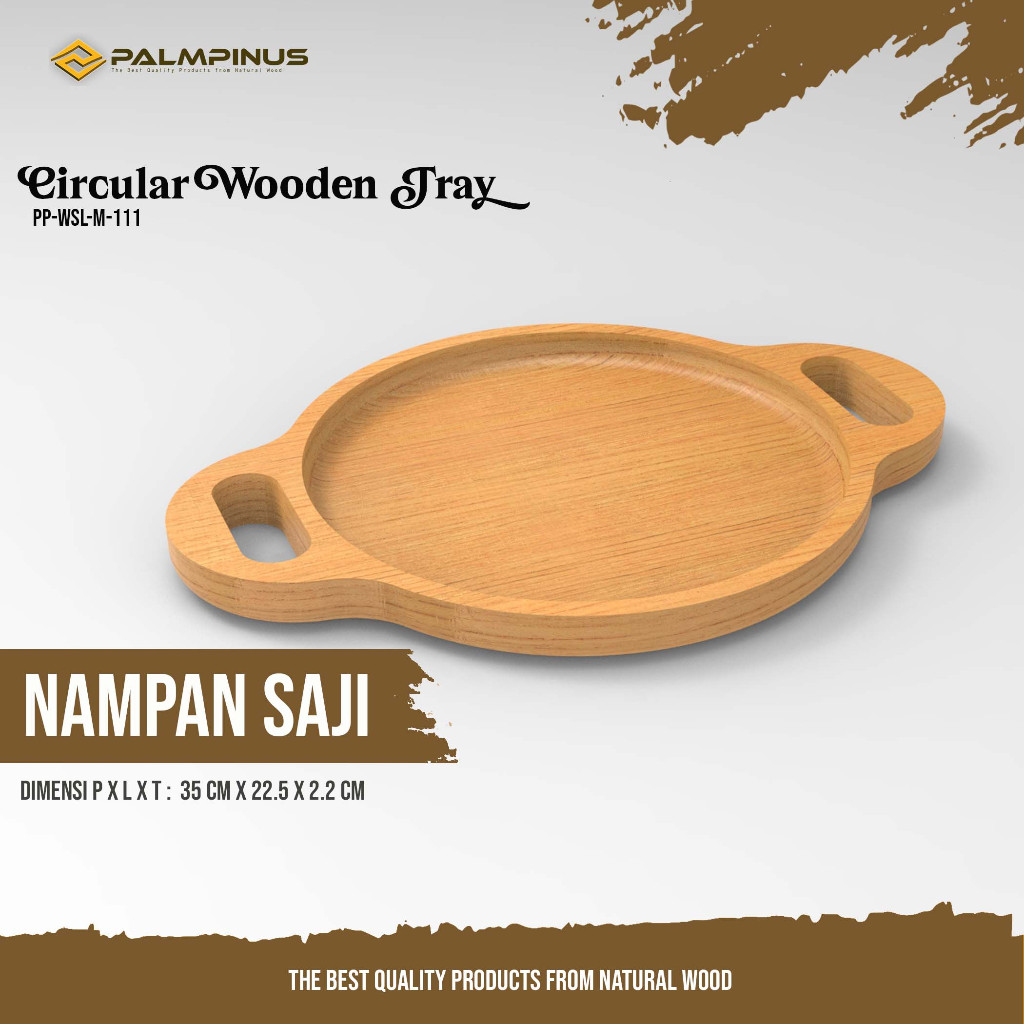 KAYU 111 Palmpinus | Circle Model Container / Serving Tray | He. 22.5 ...