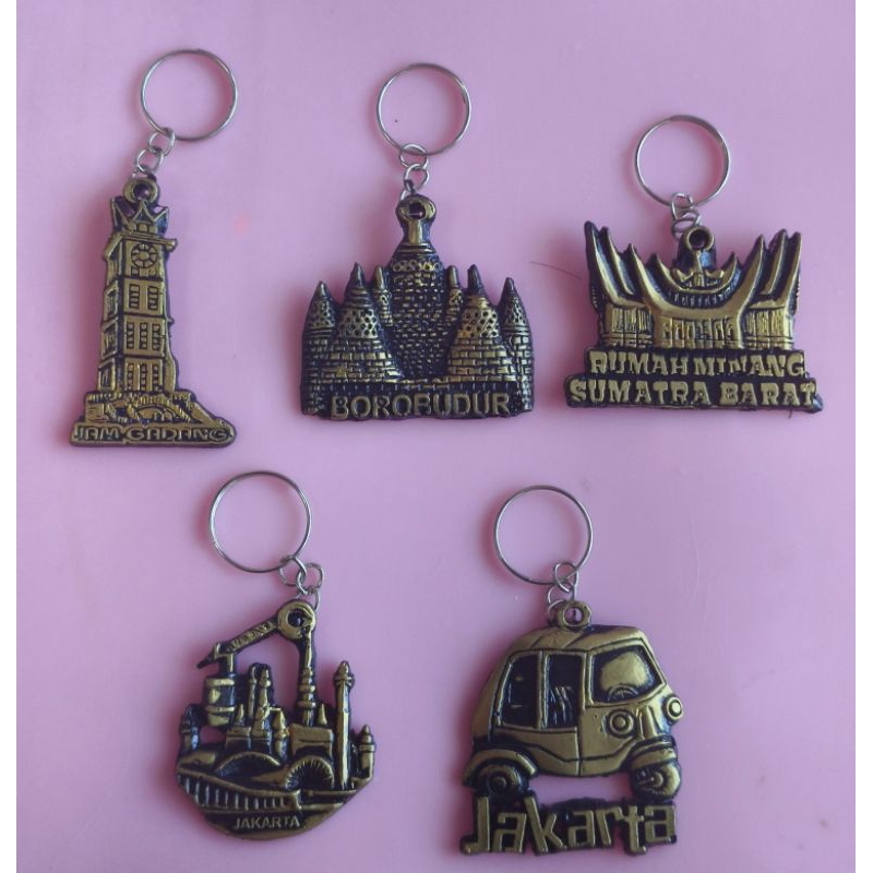 GANTUNGAN (100 pcs) Indonesian key chain souvenirs, icon borobudur ...