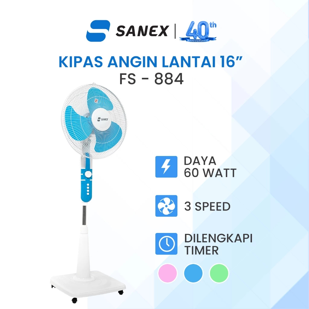 Sanex Standing Fan FS-889, FS-884, FS-2216, SSF-1638, and SSF-1638R | Shopee Malaysia