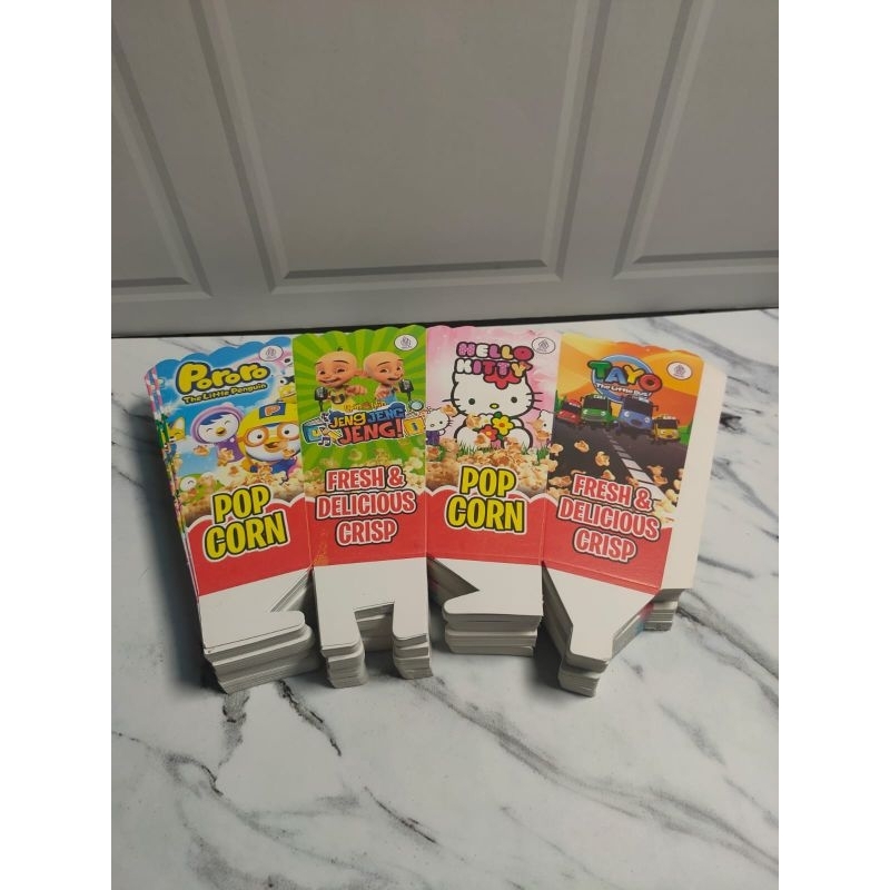 Popcorn container | Ivory Silver Popcorn Paper with Animation Images ...