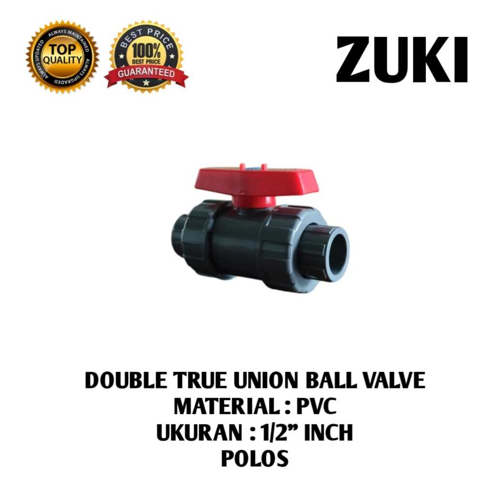 Double True Union Zuki 1/2 inch Ball Valve water mur watermur PVC ...