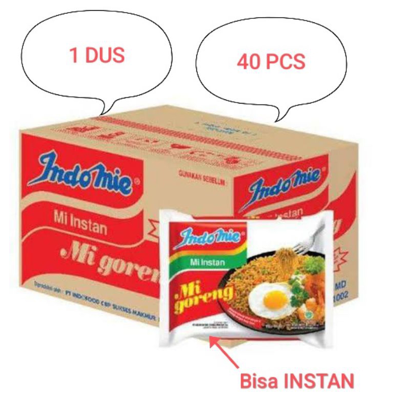 INDOFOOD/INDOMIE INSTANT NOODLES FRIED NOODLES 1 DUS (CONTENTS 40PCS ...