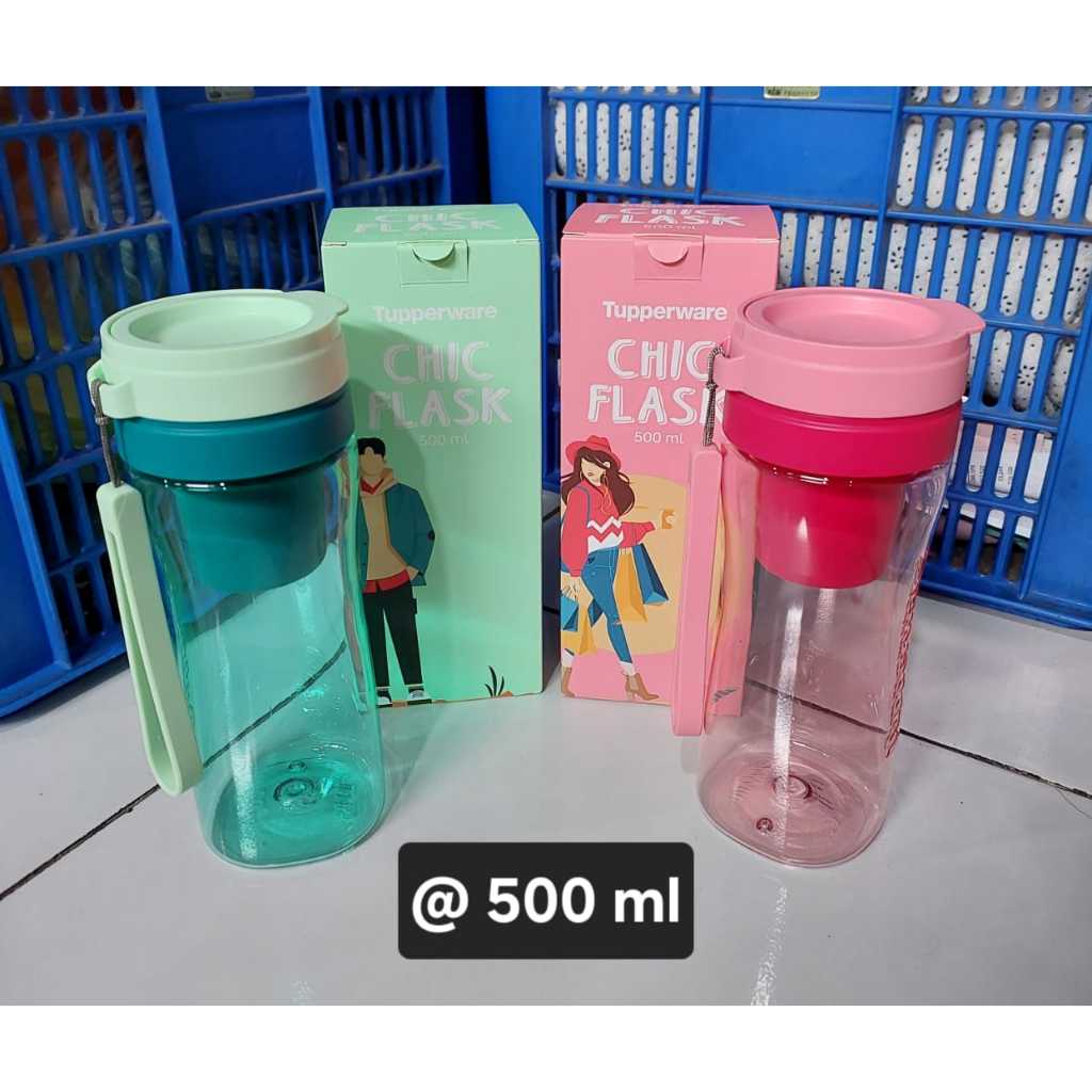 Tupperware Chic and Flask Clear Drinking Bottle 500ml | Shopee Malaysia