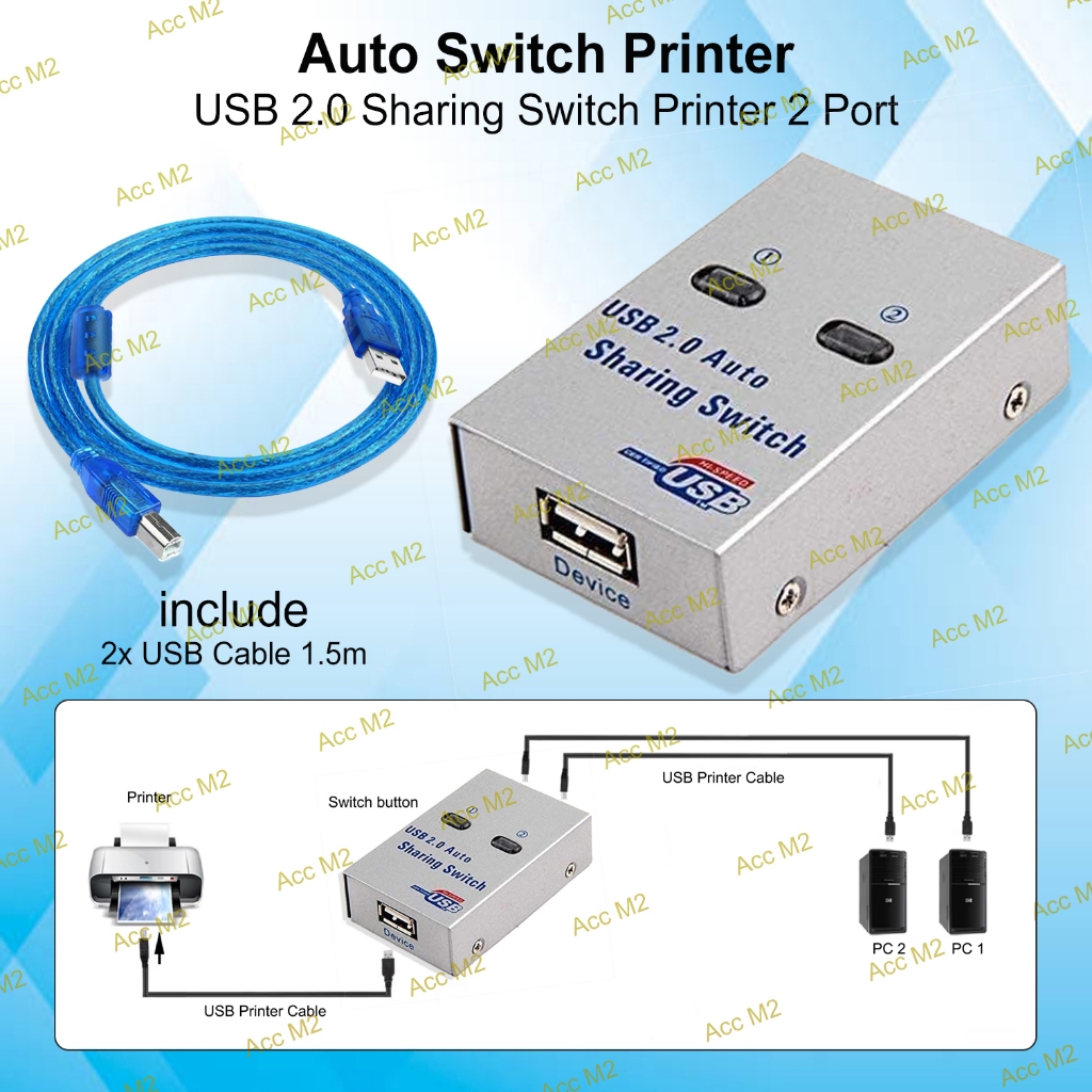 Auto Switch Printer USB 2 Ports | Shopee Malaysia