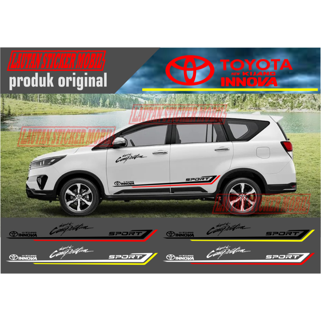 Cutting stickers for the new toyota kijang innova car, the side body ...