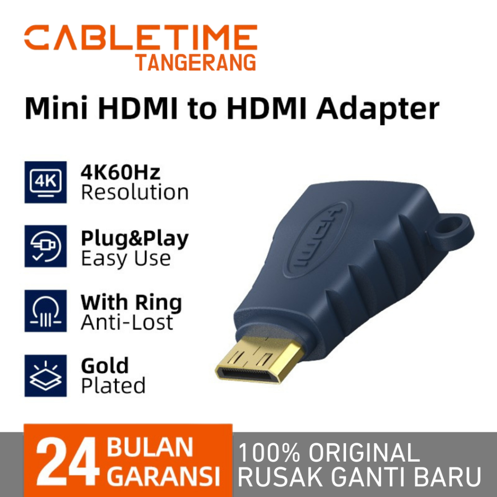 Cabletime Adapter HDMI to HDMI Mini Type C & Micro HDMI Type D | Shopee ...
