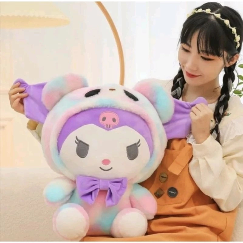Sanrio Rainbow Kuromi Doll, JUMBO size 60cm and 40 cm, Soft Material SN ...