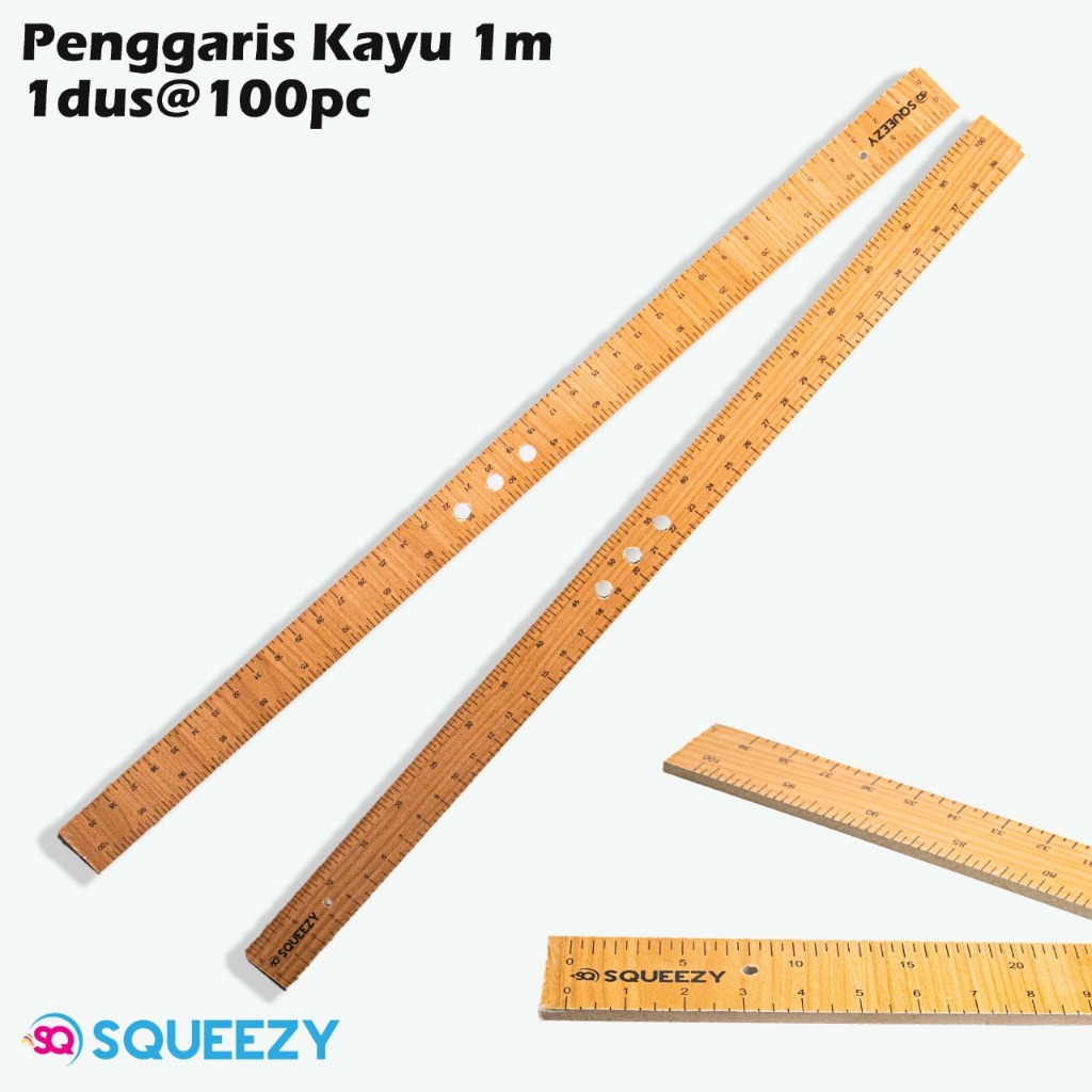 KAYU Wooden ruler 1 meter / 100 cm Wood material (wood particles / mdf ...