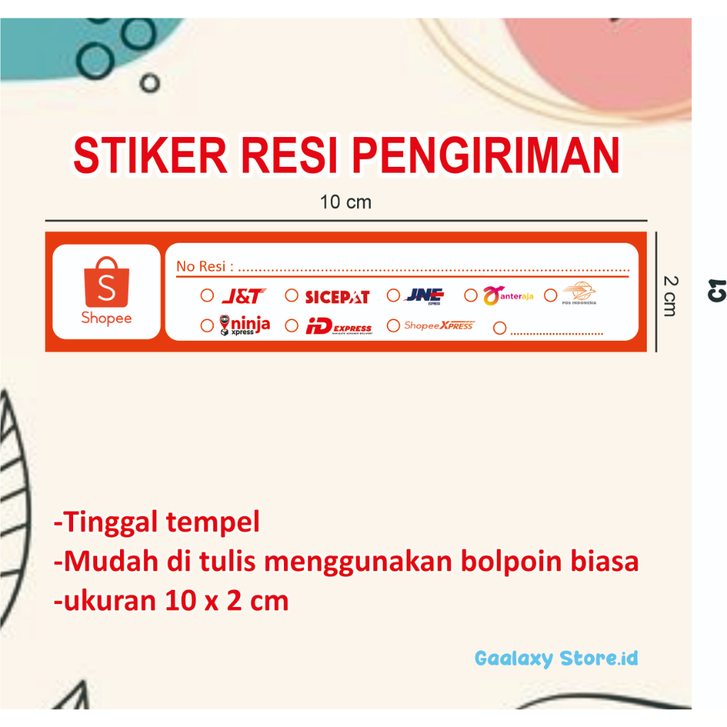 Shipping receipt sticker 10x2cm custom receipt ollshop receipt mini ...