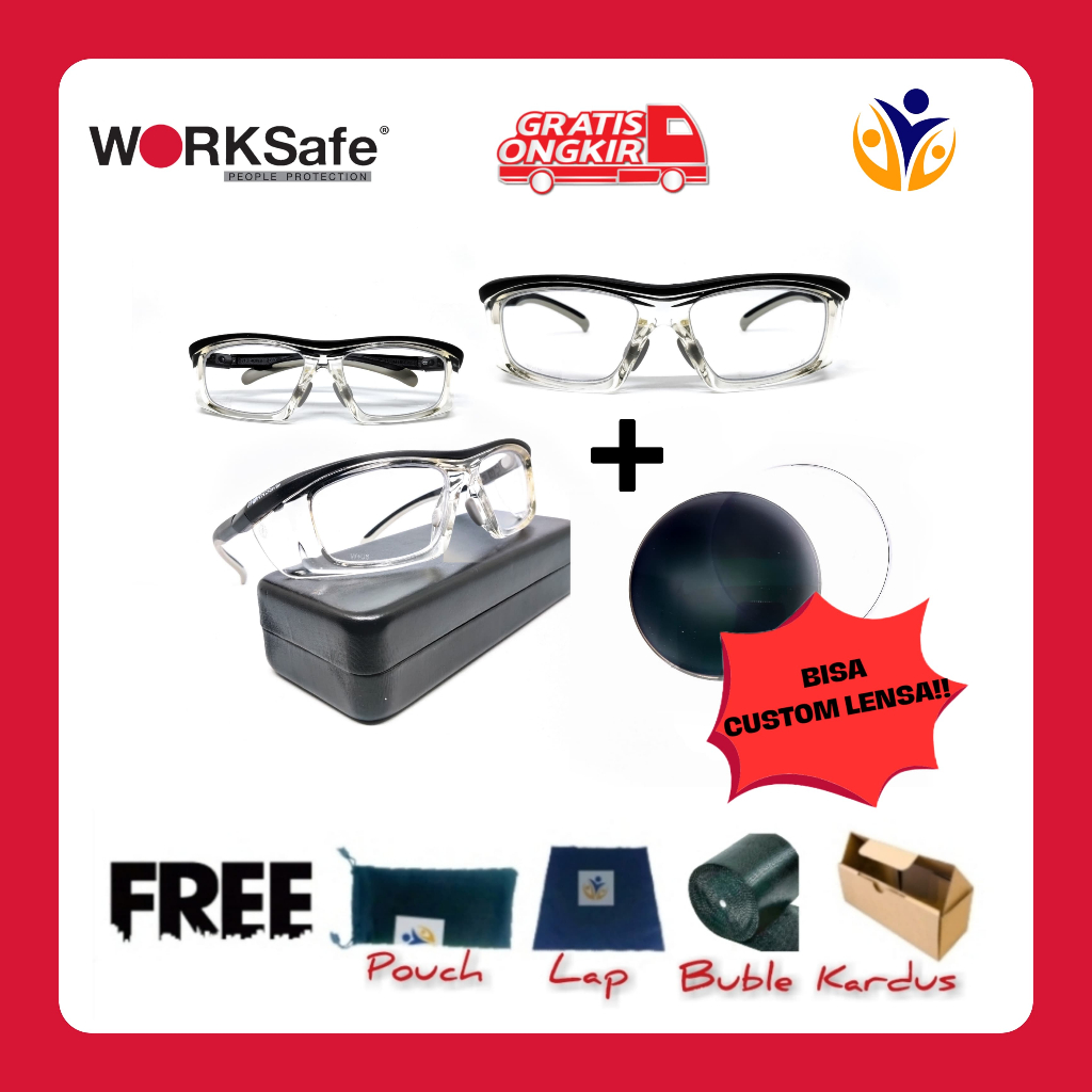 Safety WORKSAFE 3055 STEDA II GLASSES ORIGINAL CUSTOM LENS | Shopee ...