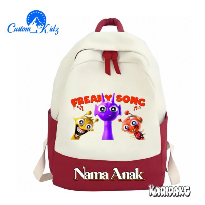 (FREE Name) FREAKY SPRUNKI SONG CHILDREN'S SCHOOL BAG | Shopee Malaysia