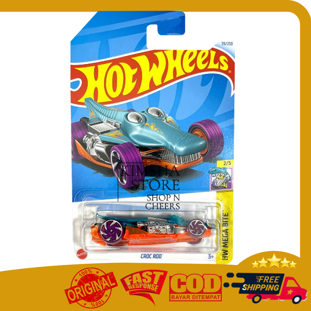 Hot Wheels Croc Rod MEGA BITE Diecast Crocodile Car Children's Toy ...