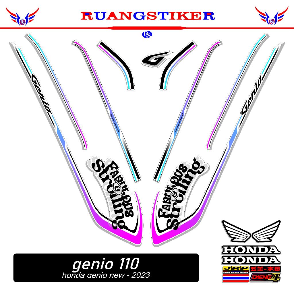 Striping Honda Genio Mtf 5 / New / 2019 2020 2021 2022 2023 / 110 / Cbs ...