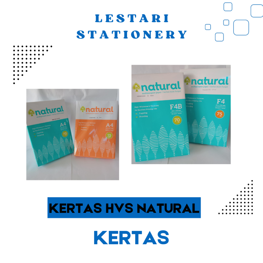HVS Natural A4 | HVS White | HVS Natural A4 70gsm & A4 75gsm paper ...