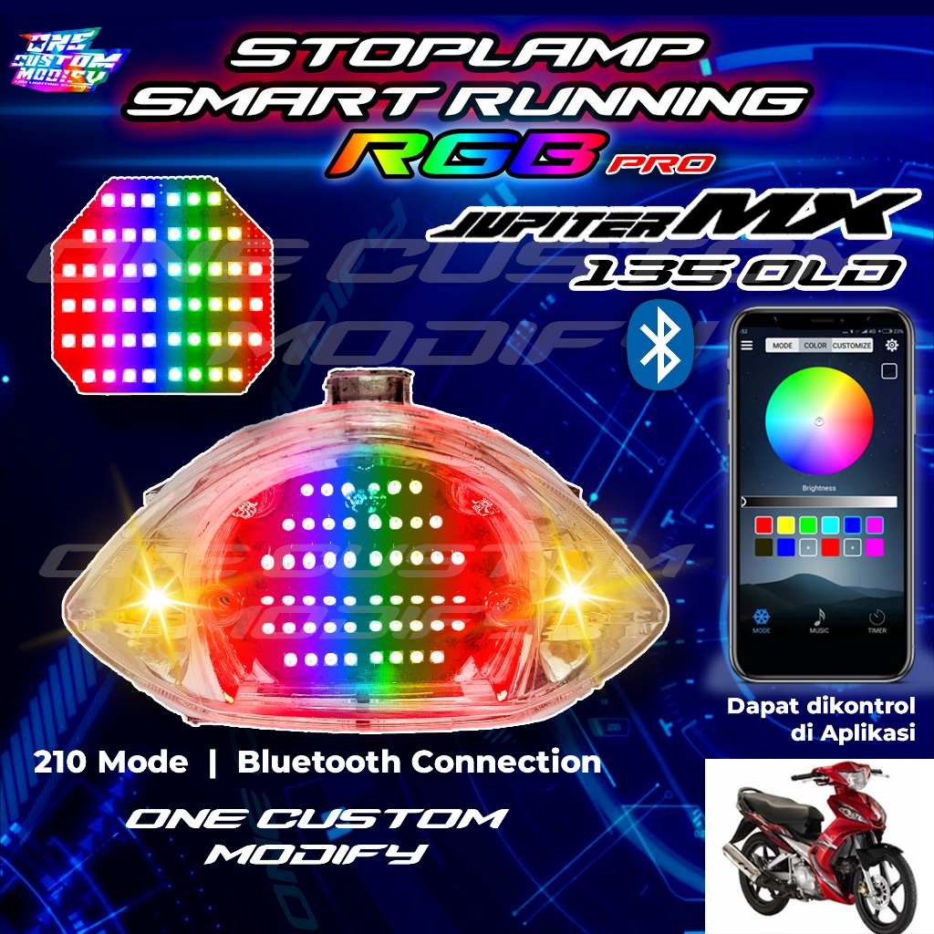 Stoplamp Running RGB Jupiter MX 135 Old Smart Pro Bluetooth LED Rear ...