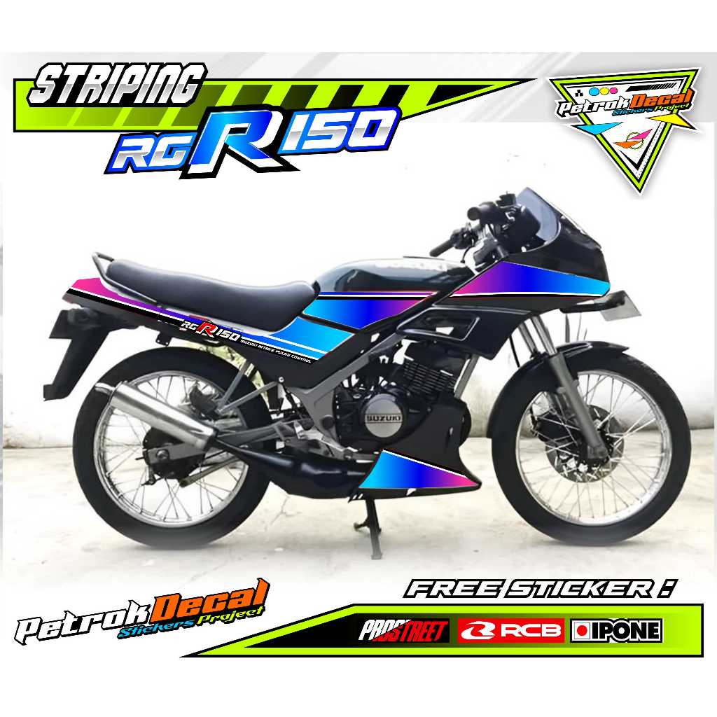 Striping VARIATIONS FOR SUZUKI RG 150 MOTORCYCLES / STICKER LIST OF SUZUKI RG 150 MOTORCYCLES ...