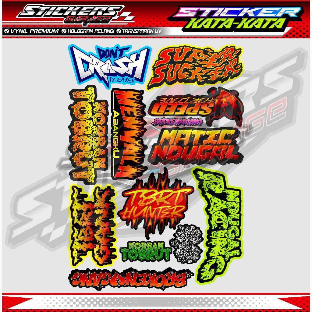 Sticker PACK DON'T CRASH PLEASE / VIRAL WORDS PACK STICKER / LATEST ...