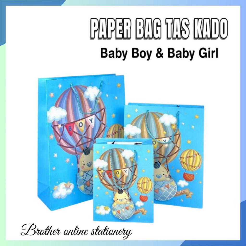 Bos Baby Boy Paper Bag/Baby Girl Paper Bag/New Born Goodie Bag/Birth ...