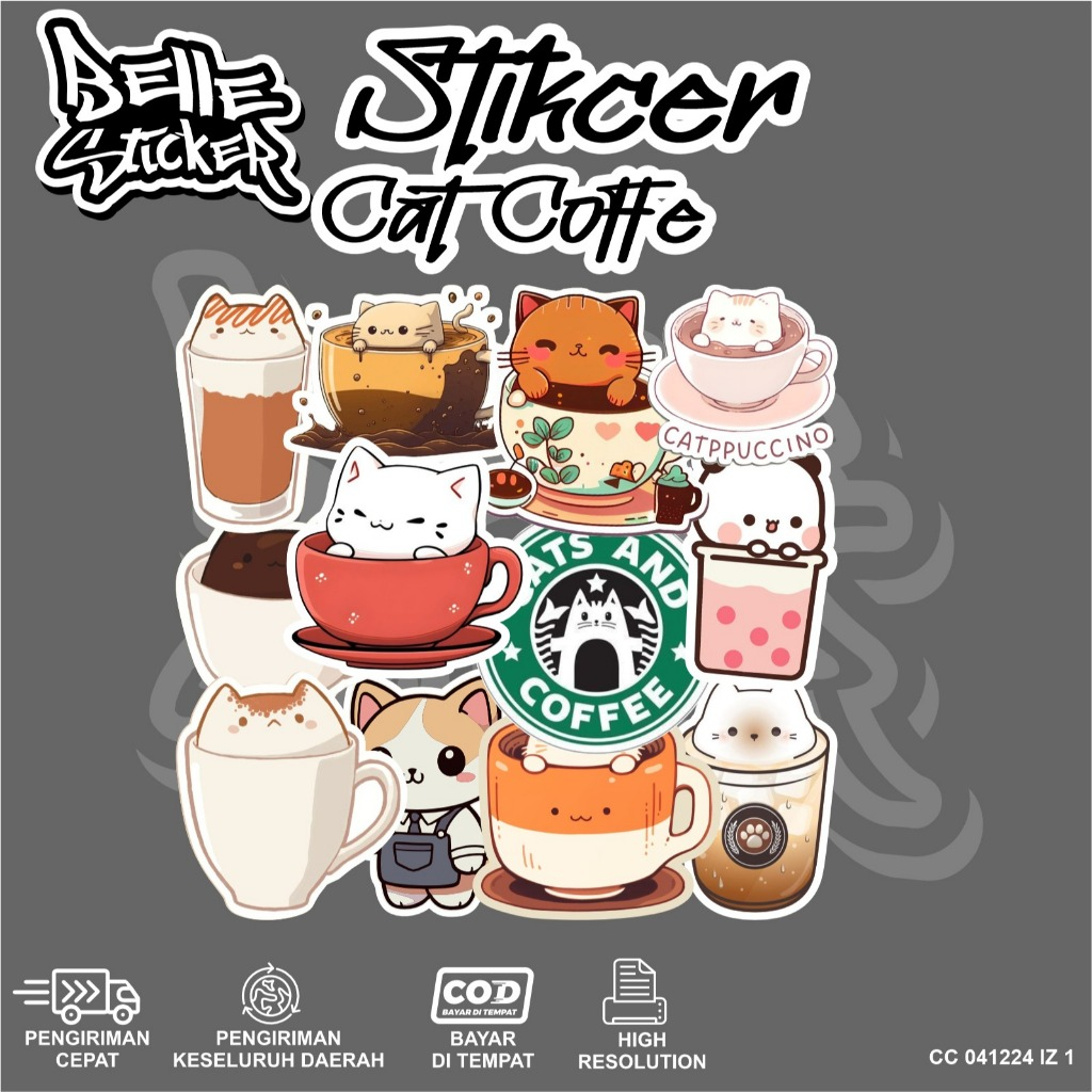 HP Waterproof Coffee Paint Sticker Cute Aesthetic Sticker Laptop ...