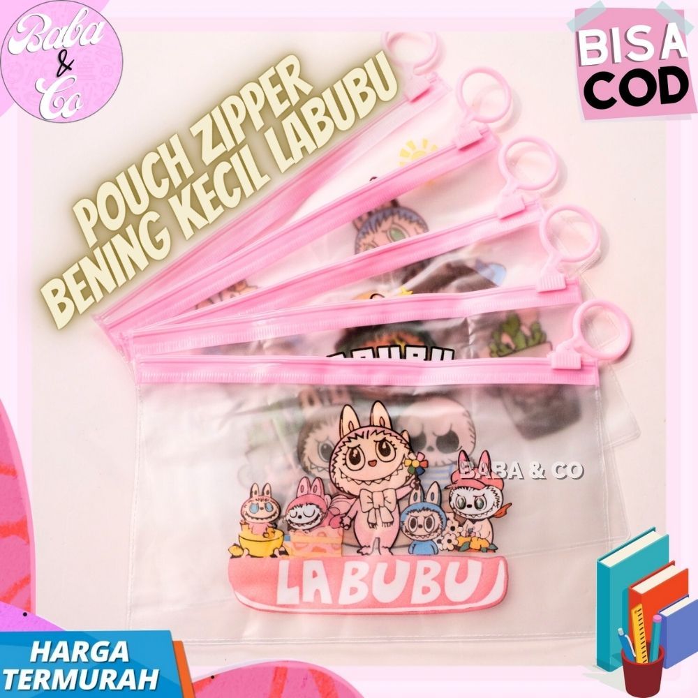 Pouch LABUBU ZIPPER TRANSPARENT POUCH UNIQUE CUTE LABUBU MINI ZIPPER ...