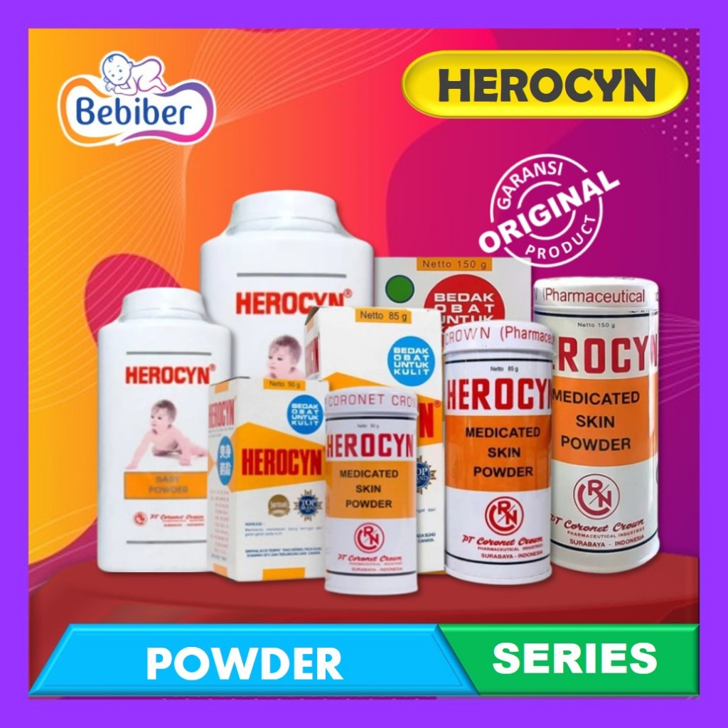 Herocyn Itch Powder Series - Prickly Heat Powder - Baby Powder ...