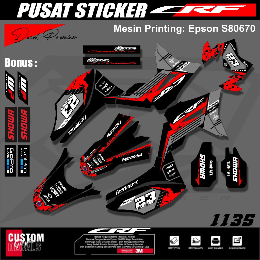 Crf 150 L Full Body Sticker Decal - Honda CRF 150 L Full Body Decal ...