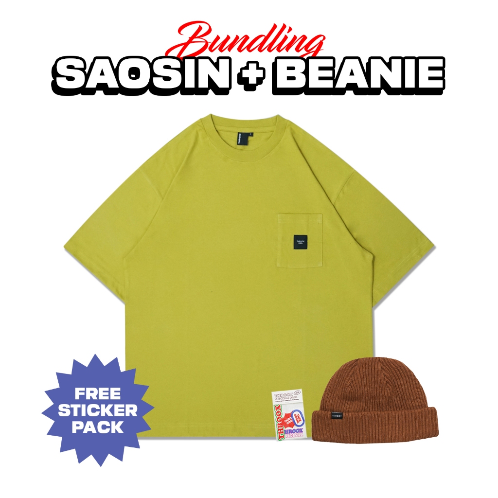 Bundling Pack Oversize Tee + Beanie Hat [Free Sticker Pack] Sausin ...