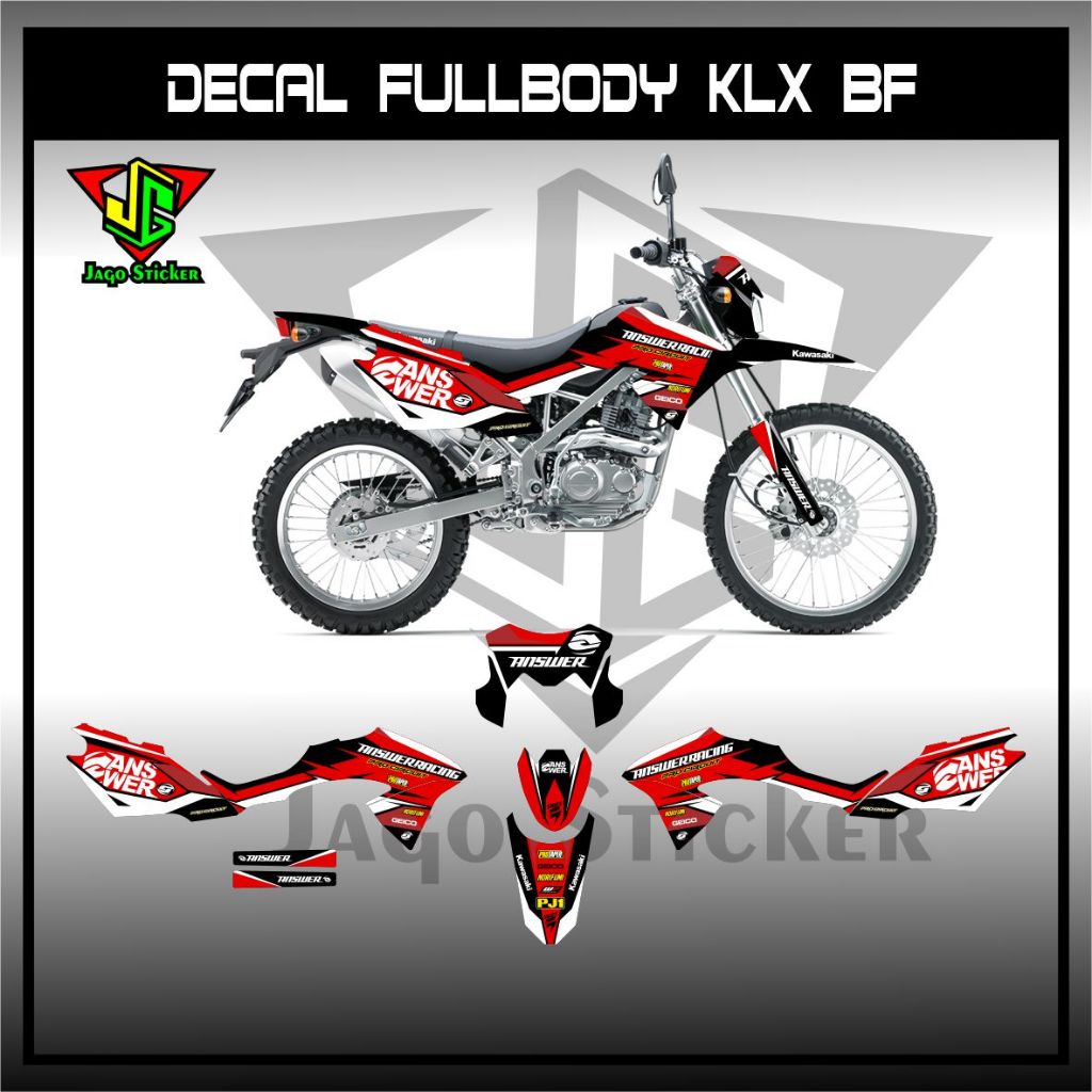Fullbody Decal KLX BF GRAFIST / FULLBODY KLX STICKER / Latest KLX 150 ...