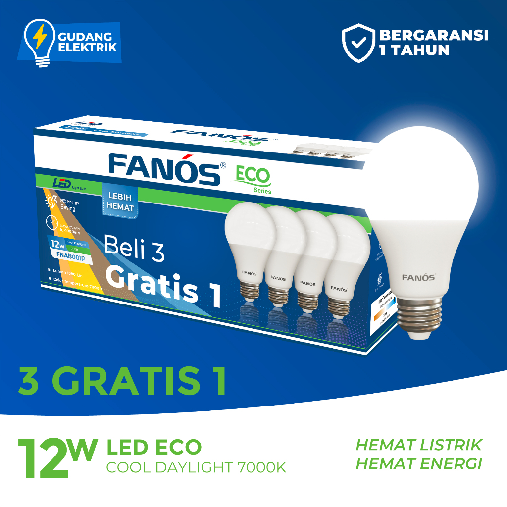 PUTIH Fanos Led Ecopack Led Multipack 12 Watt Led Lamp 7000k Led Light ...