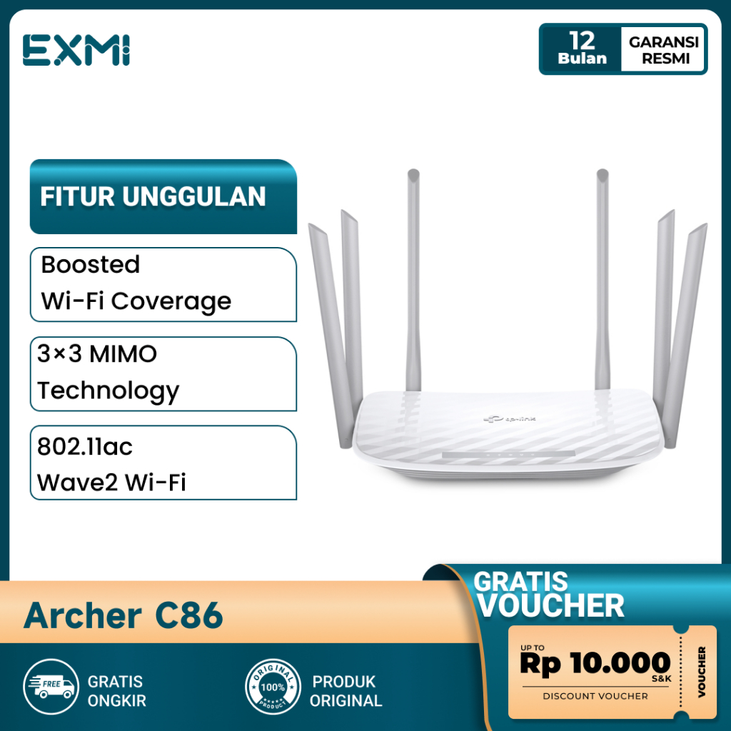 Tp-link Archer C86 AC1900 Dual-Band Gigabit Wireless Router | Shopee ...
