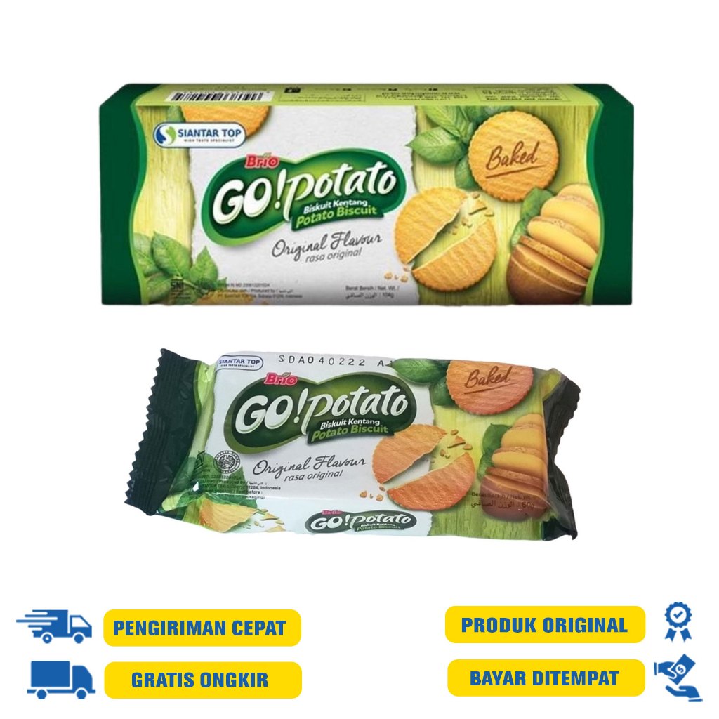 Brio Go! Potato Crispy Biscuits 60 GR | 104 GR - Original Flavored ...