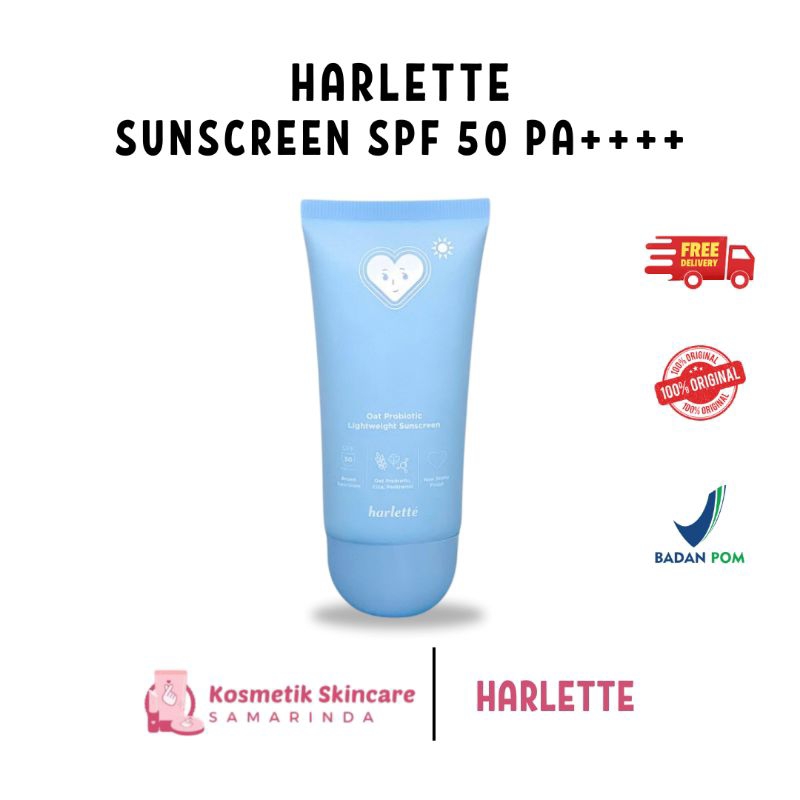 Harlette Sunscreen SPF 50 PA+++ Oat Prebiotic Light | Shopee Malaysia