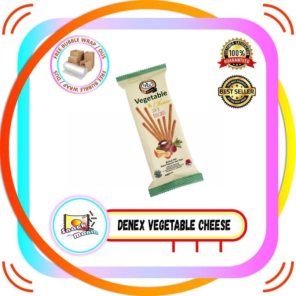 Denex Vegetable & Cheese Stick Biscuits 50 gr Cheese Vegetable Stick ...