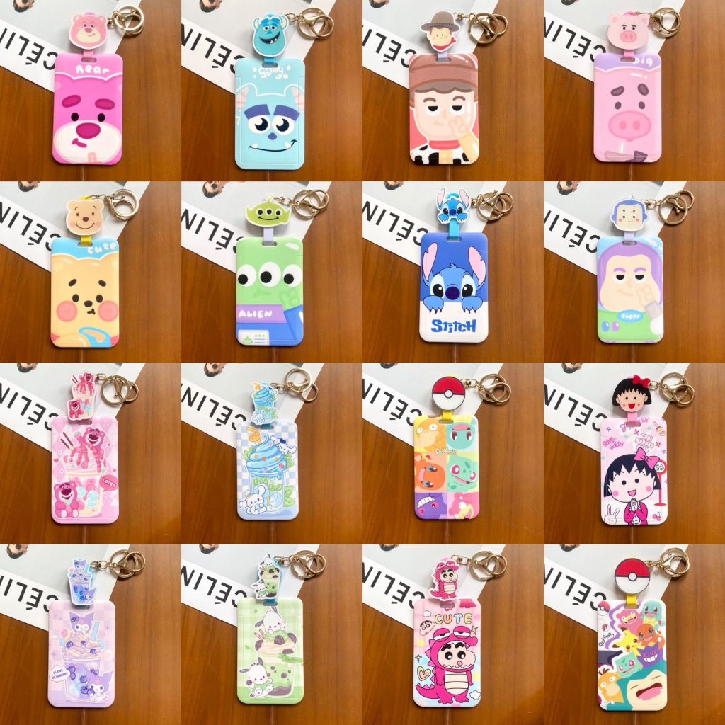 Id Card Holder Name Tag Cartoon Character Snoopy Pokemon Piglet Alien ...