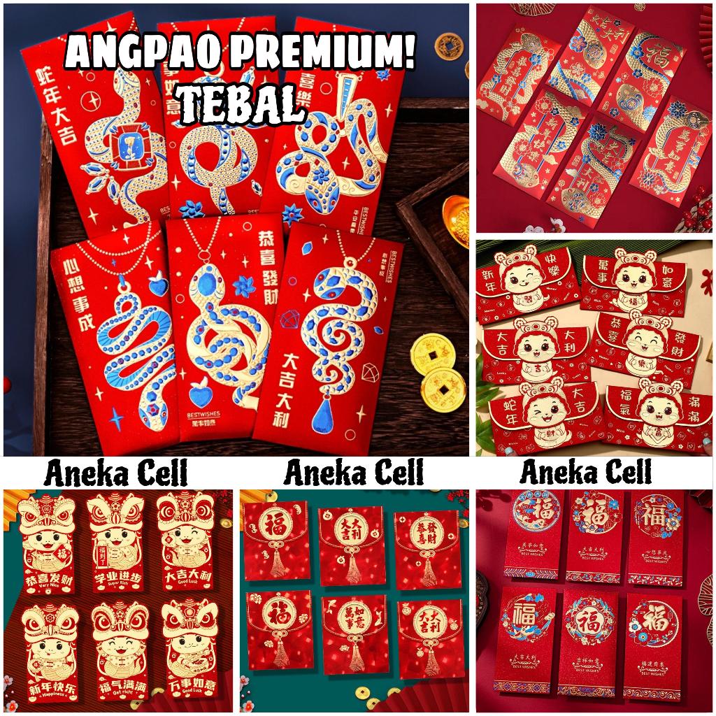 [PREMIUM] Angpao IMLEK SNAKE NETRAL 2025 LONG GLITTER BLUE 3D TIMBUL ...