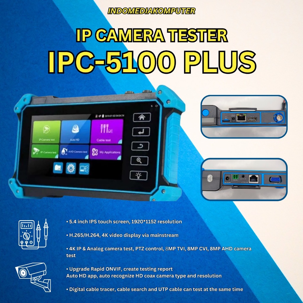IP Camera Tester IPC-5100 Plus IP Camera Test 4K HD Display Video ...