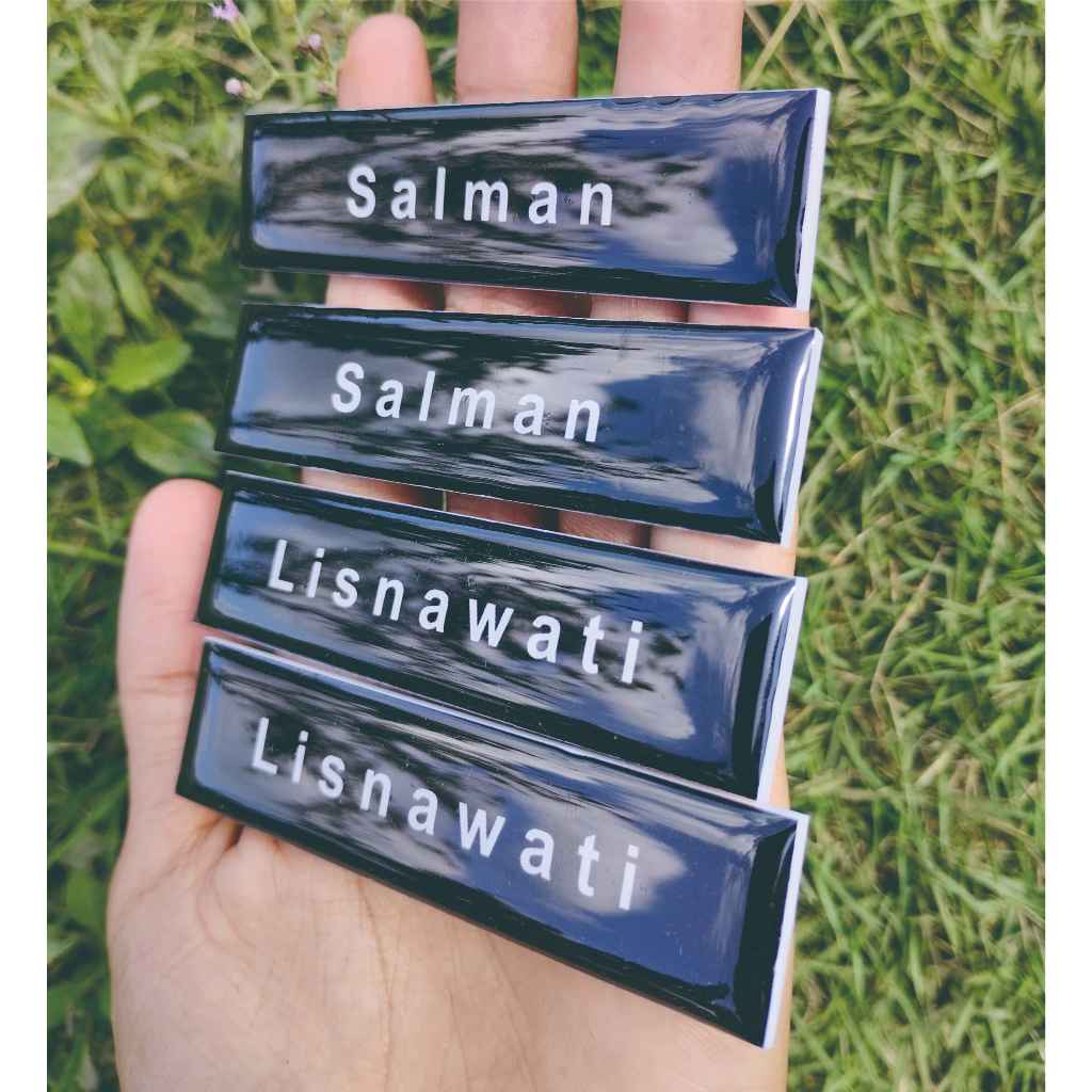 Resin acrylic chest Name size 2,5x8cm Nyoya Name tag Police TNI PNS ...