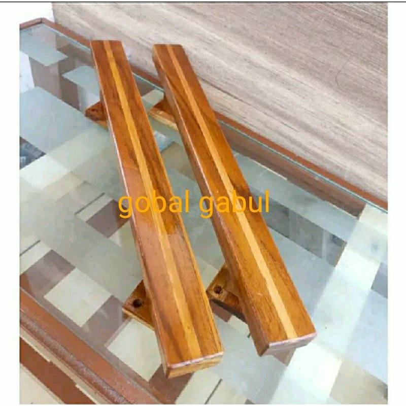 KAYU Genuine teak wood door handle/minimalist door handle measuring ...