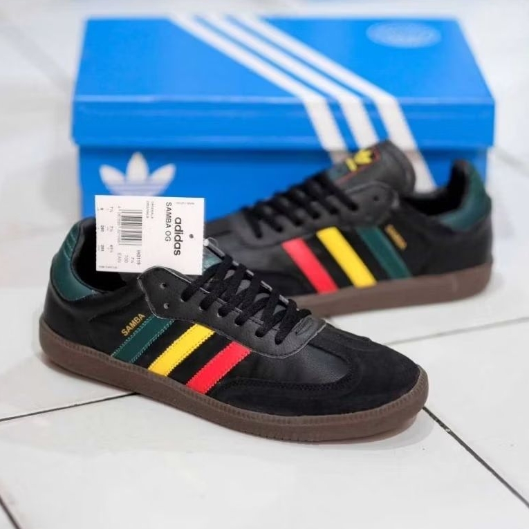 Original Adidas Samba OG Black Rasta Men's Sneakers | Shopee Malaysia
