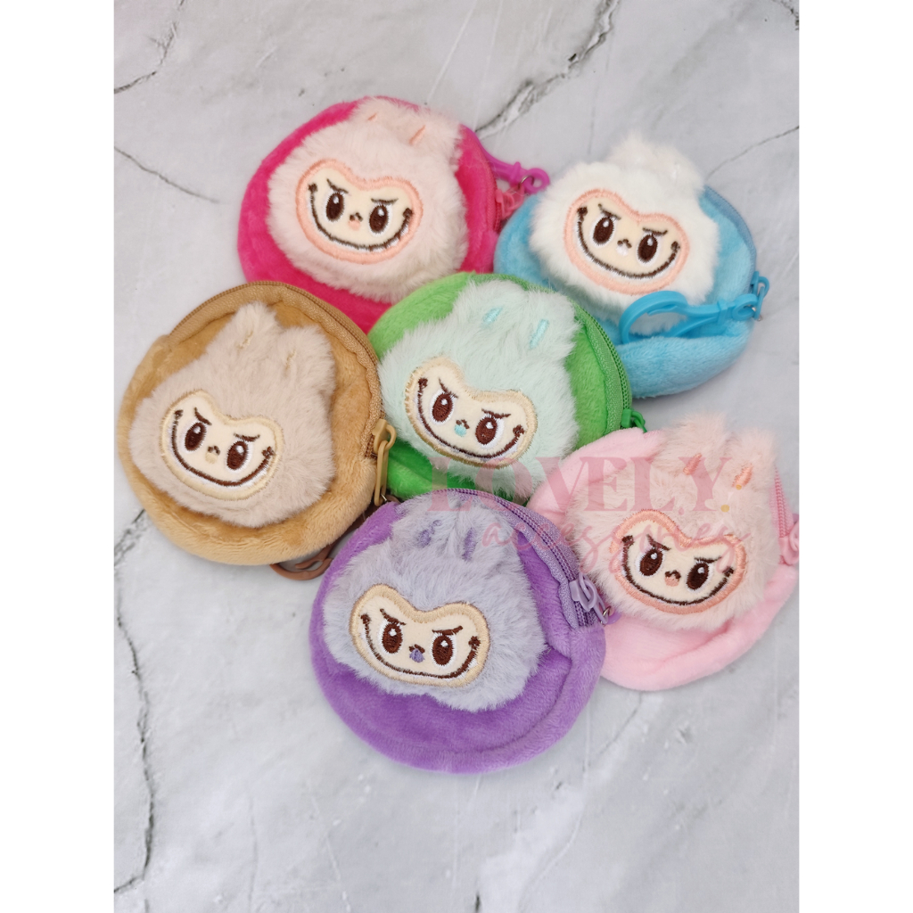 GANTUNGAN Labubu Cloth Wallet / Labubu Doll Coin Pouch Keychain Labubu ...