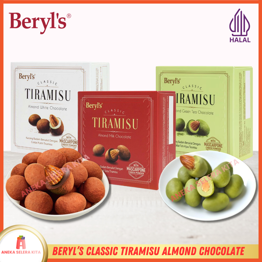 Beryl's Classic Tiramisu Almond Milk Chocolate & Green Tea Chocolate ...