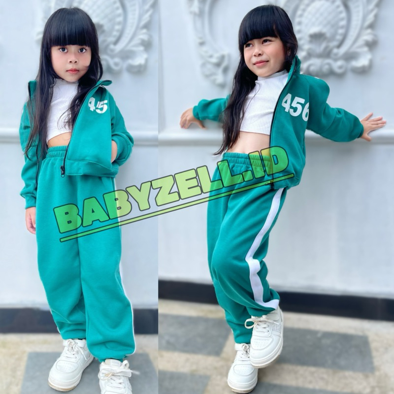 Squid GAME CLOTHING SET FOR CHILDREN AGED 1-10 yrs (2 pcs ZIPPER ...