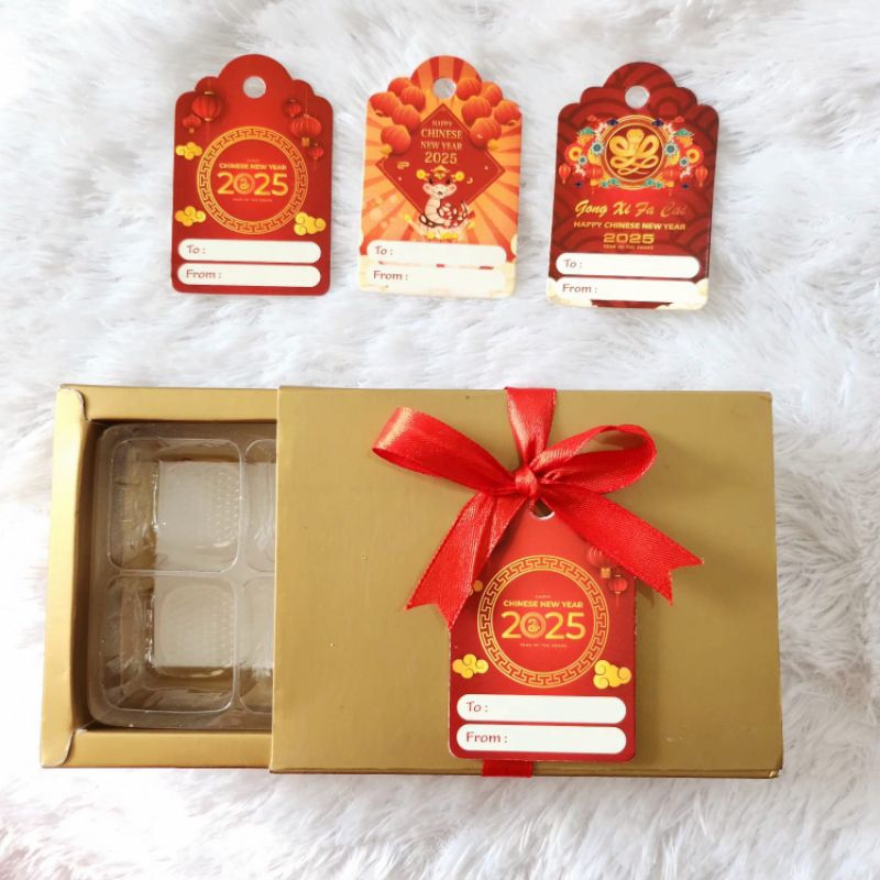 (5 Pc) ! Imlek Mini 6 Divider Box Mika Packaging Nastar Mochi Chocolate ...