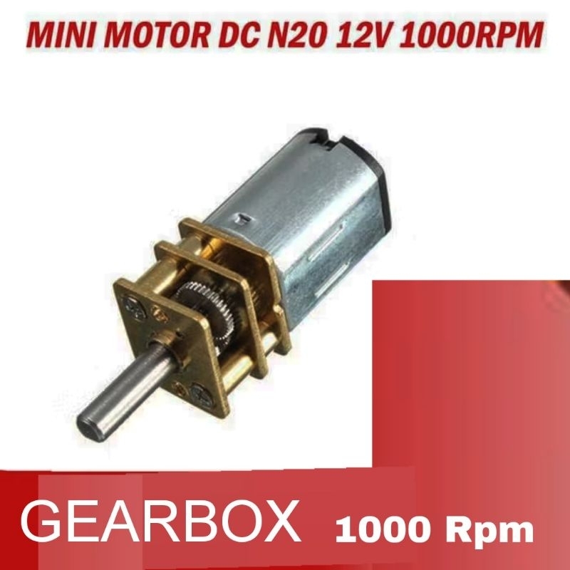 Mini Motor DC N20 12V 1000Rpm Metal Gear Gearbox | Shopee Malaysia