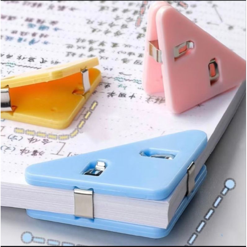 Colorful Triangle Paper Clips Corner Clips Acrylic Book Clips Plastic ...