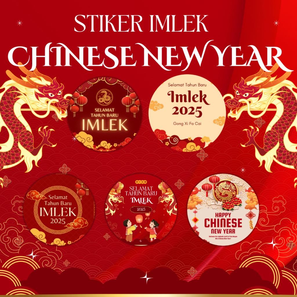 Chinese New Year GONG XI FACIA STICKER 2025 | Snake SHIO | Chinese New ...
