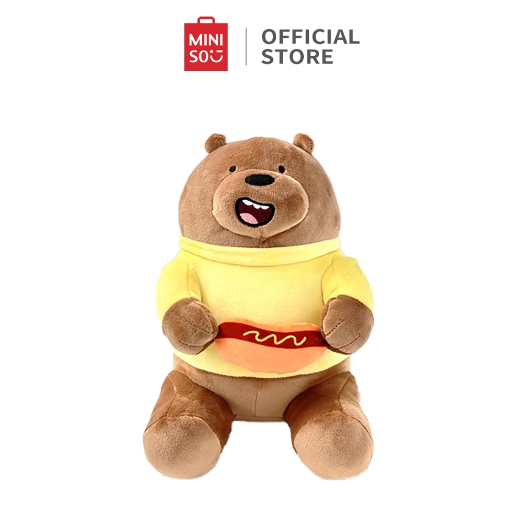 PUTIH Miniso TOY - MINISO x We Bare Bears Cute Sitting Food Doll Series ...