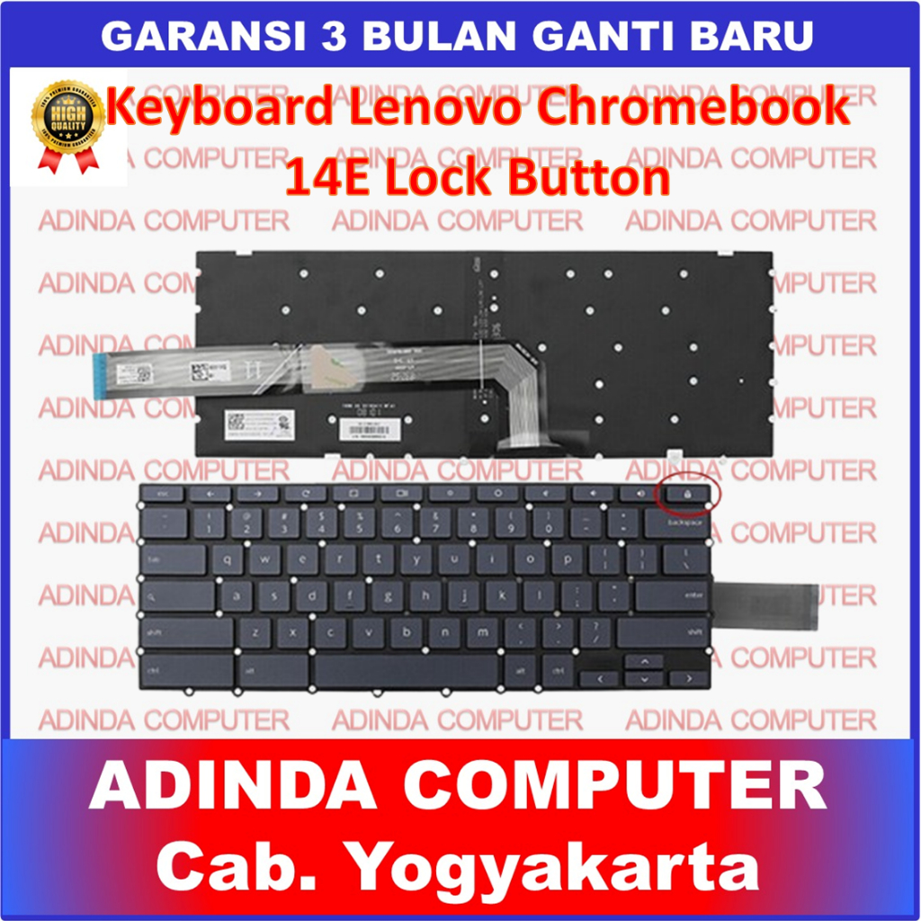 Lenovo Chromebook 14e Gen 1 Gen 2 81mh S340 S340-14 S330 S345-14AST Keyboard - Lock Button ...