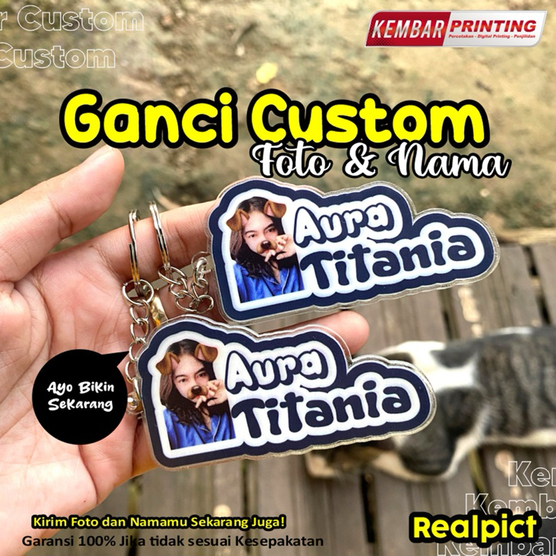 Ganci Custom Photo and Name Acrylic 3 mm Print DTF UV (MUST READ ...