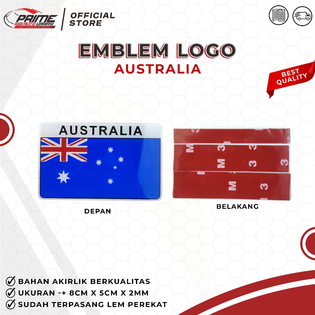 Acrylic Emblem Universal ACRYLIC Country Flag Logo - AUSTRALIA | Shopee ...